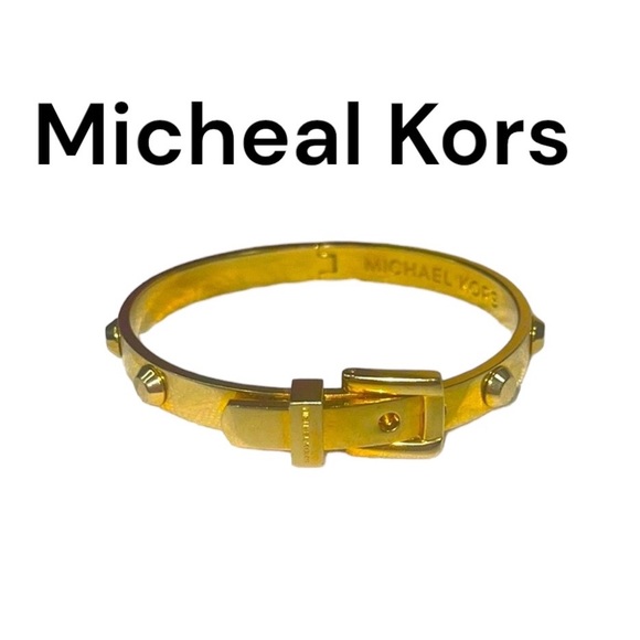 Michael Kors | Jewelry | Michael Kors Bracelet Bangle Gold Buckle W Bag ...